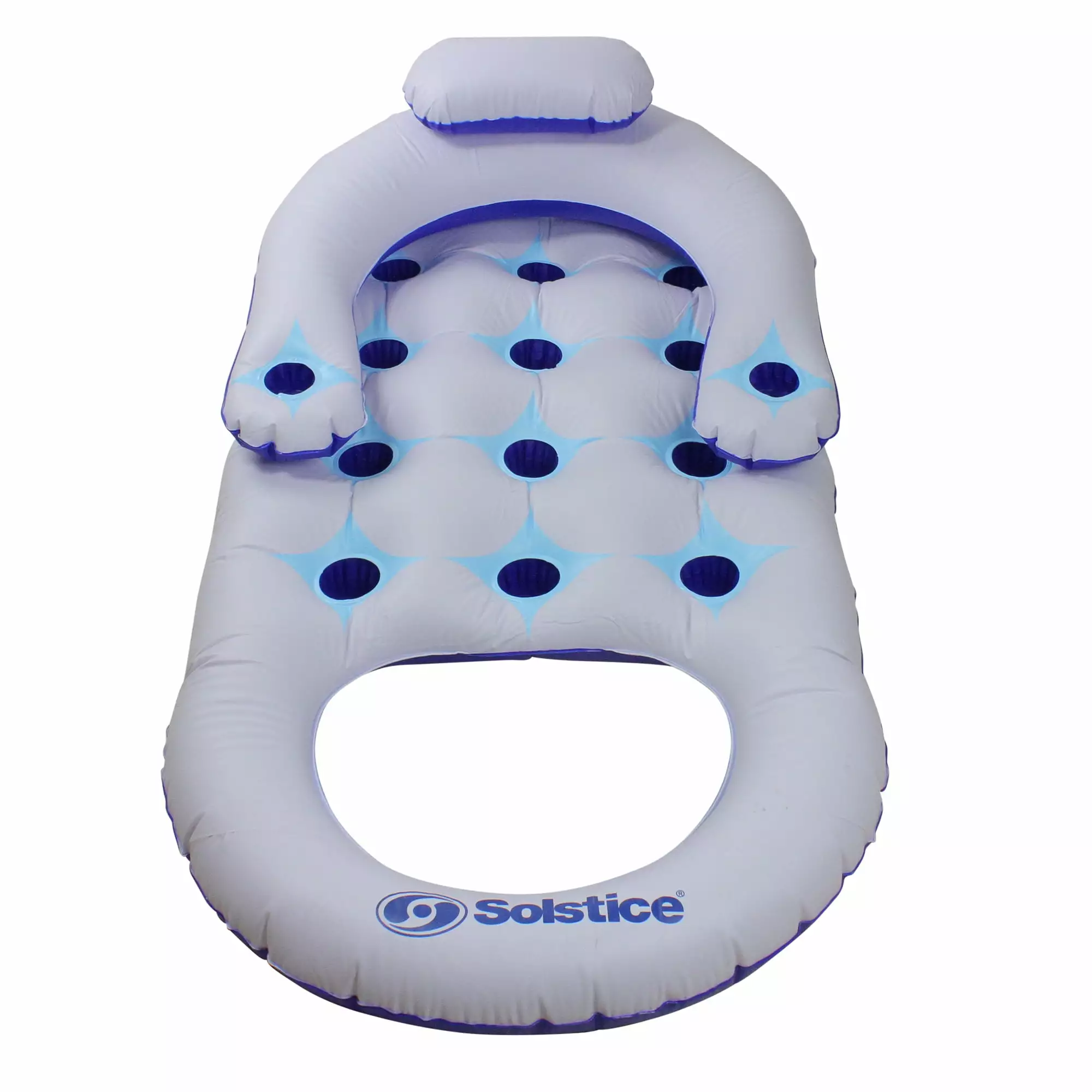 Inflatable Solstice Lounge Inflatable Swimming Pool Float - 64 - Blue ...